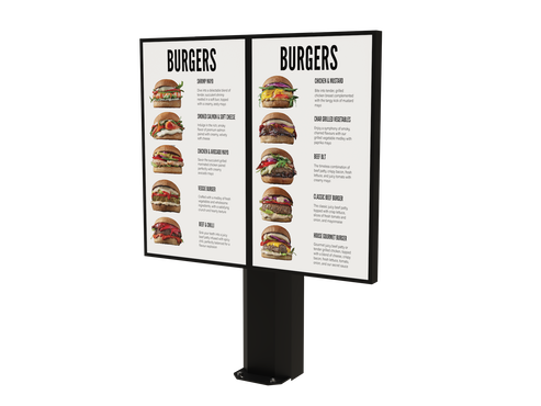 Double Drive-thru 55" Digital Menu Board Totem – James Hogg Display